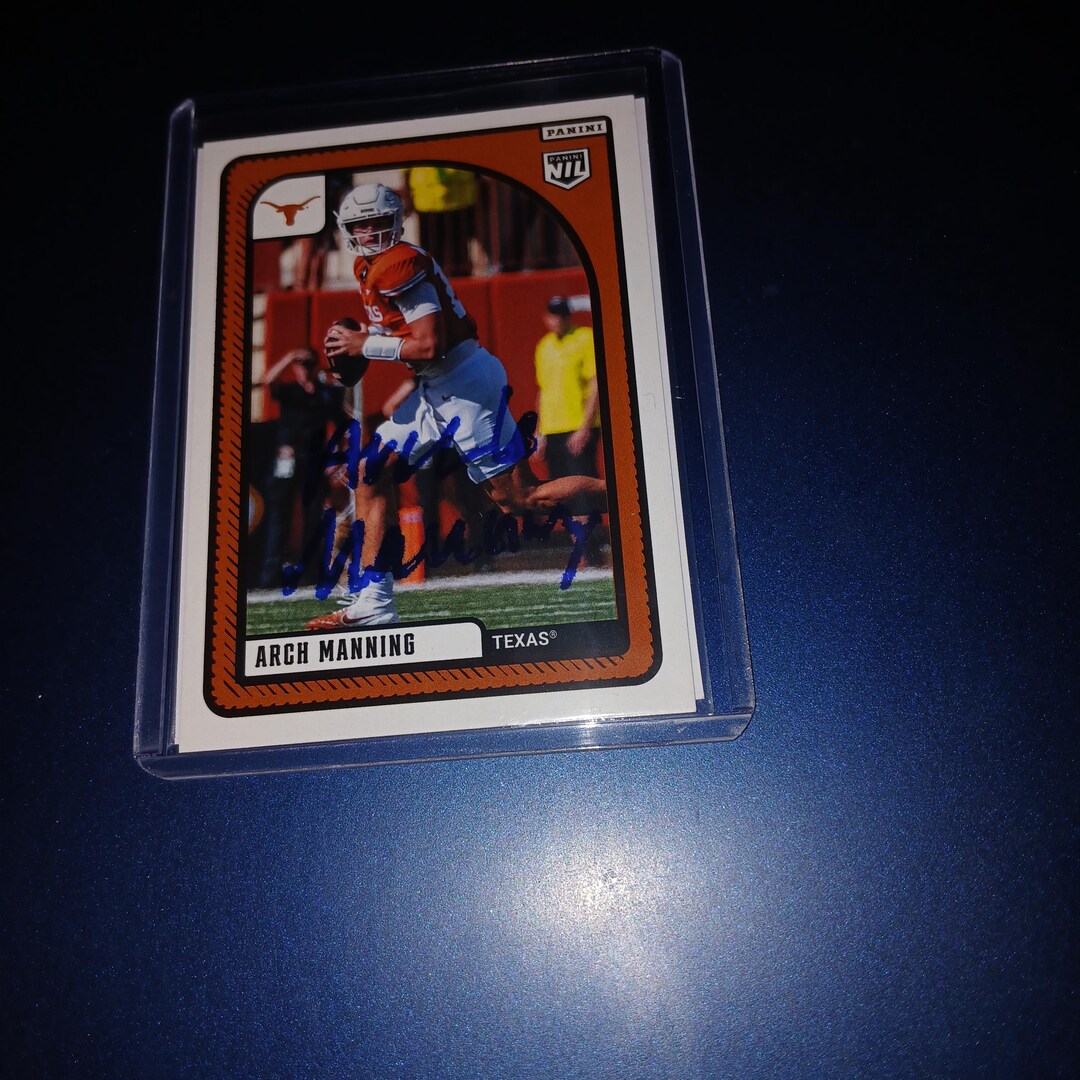 Arch Manning Autographed Rookie Card With Coa - Etsy