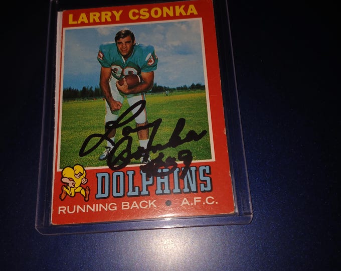 Larry Csonka Autographed Card With Cert - Etsy