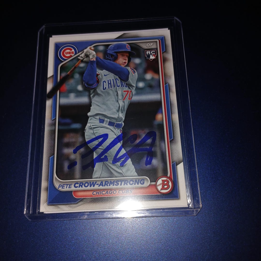 Pete Crow Armstrong Autographed Rookie Card With Coa - Etsy