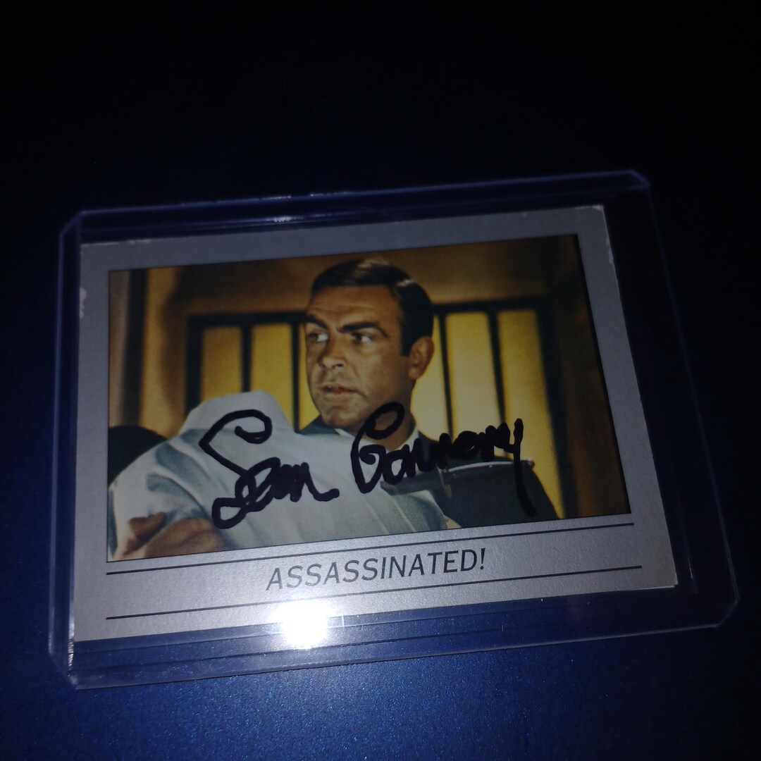 Sean Connery Autographed James Bond Card With Cert - Etsy