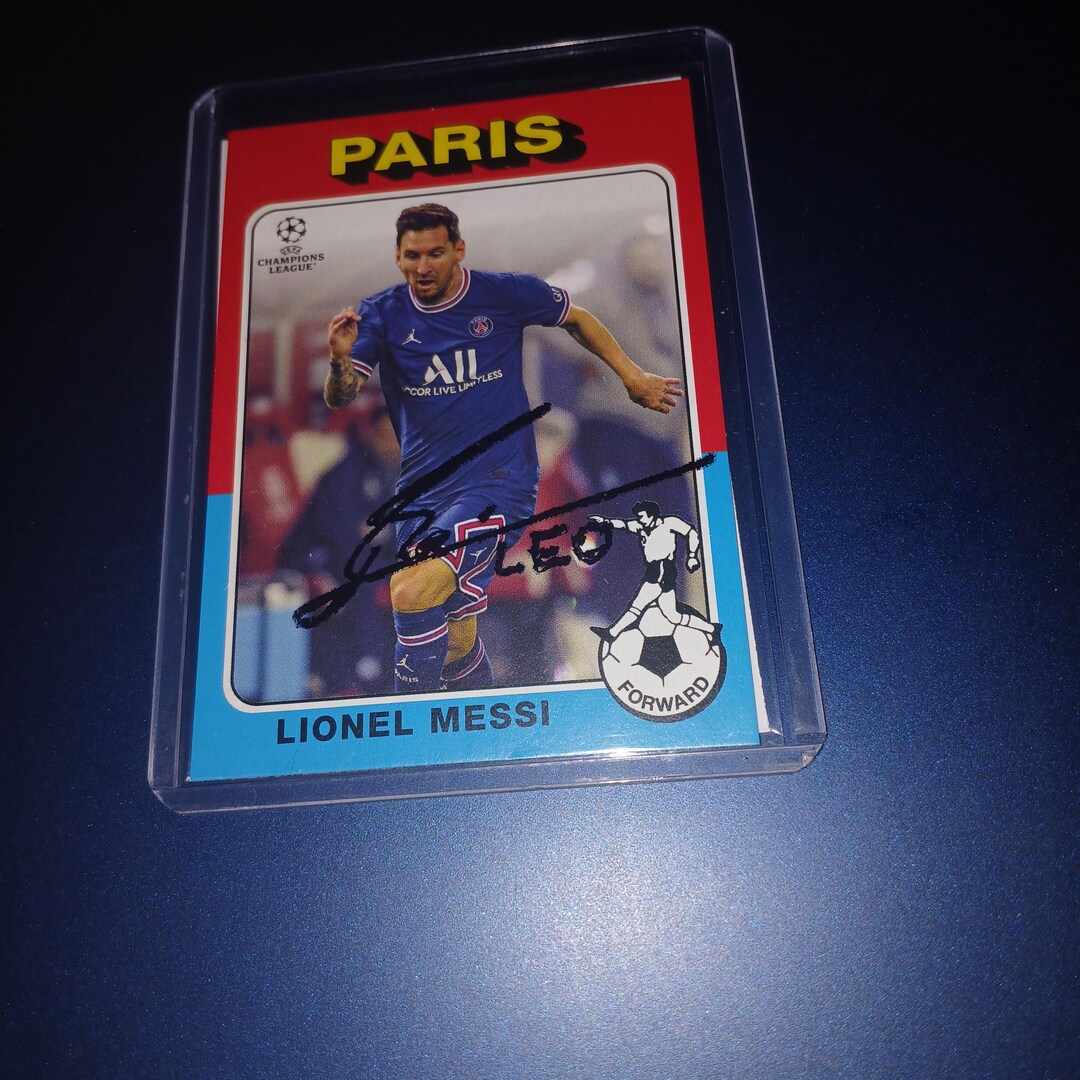 Lionel Messi Autographed Card With Coa - Etsy