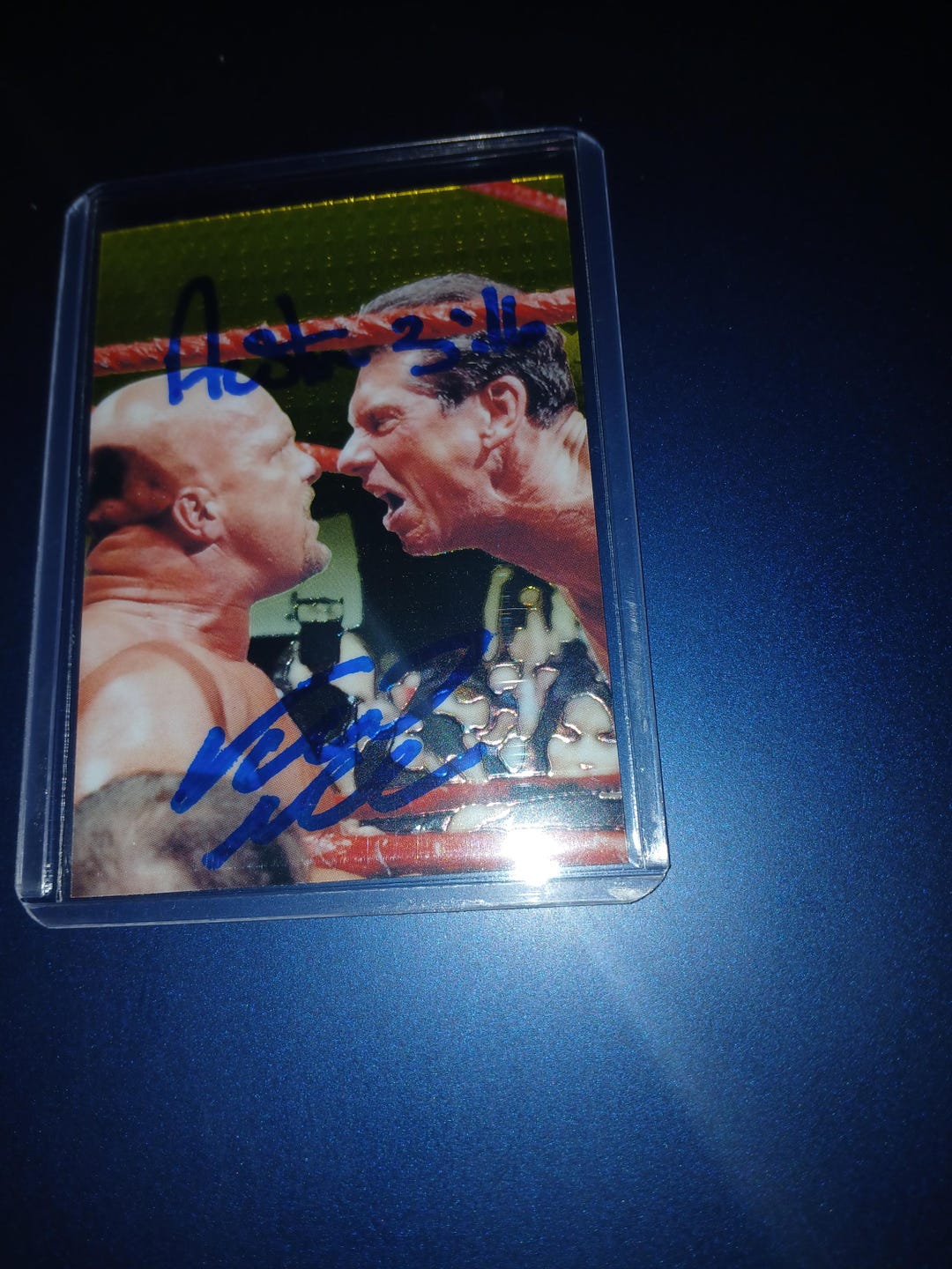 Vince Mcmahon, Stone Cold Steve Austin Autographed Card With Coa - Etsy