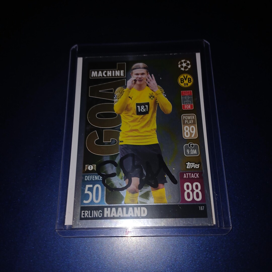 Erling Haaland Autographed Card With Cert - Etsy