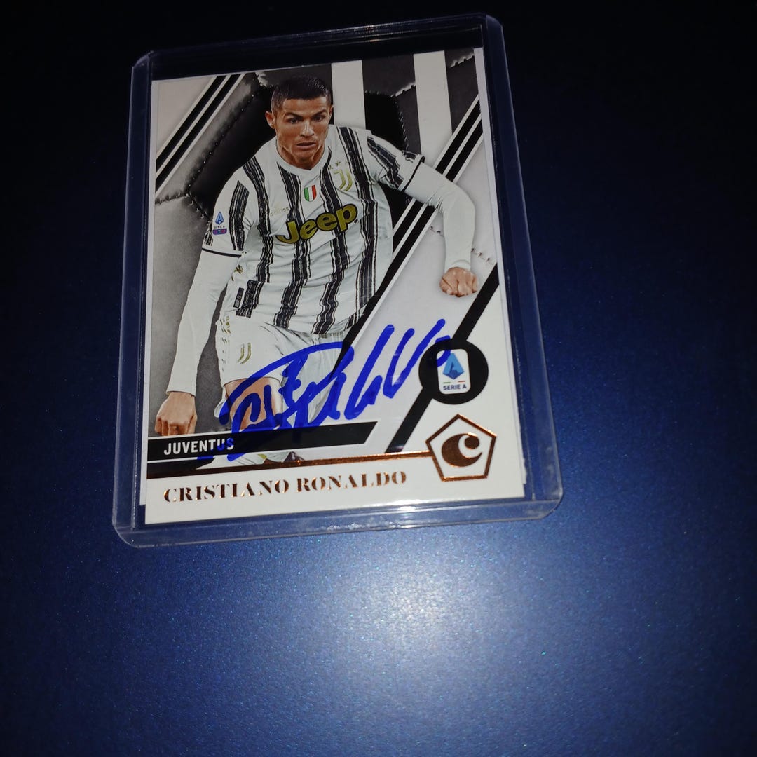 Cristiano Ronaldo Autographed Card With Coa - Etsy
