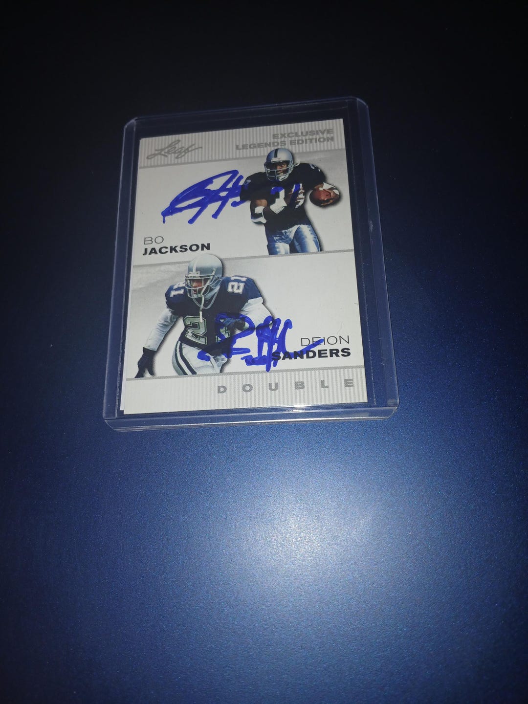 Bo Jackson, Deion Sanders Autographed Card With COA - Etsy