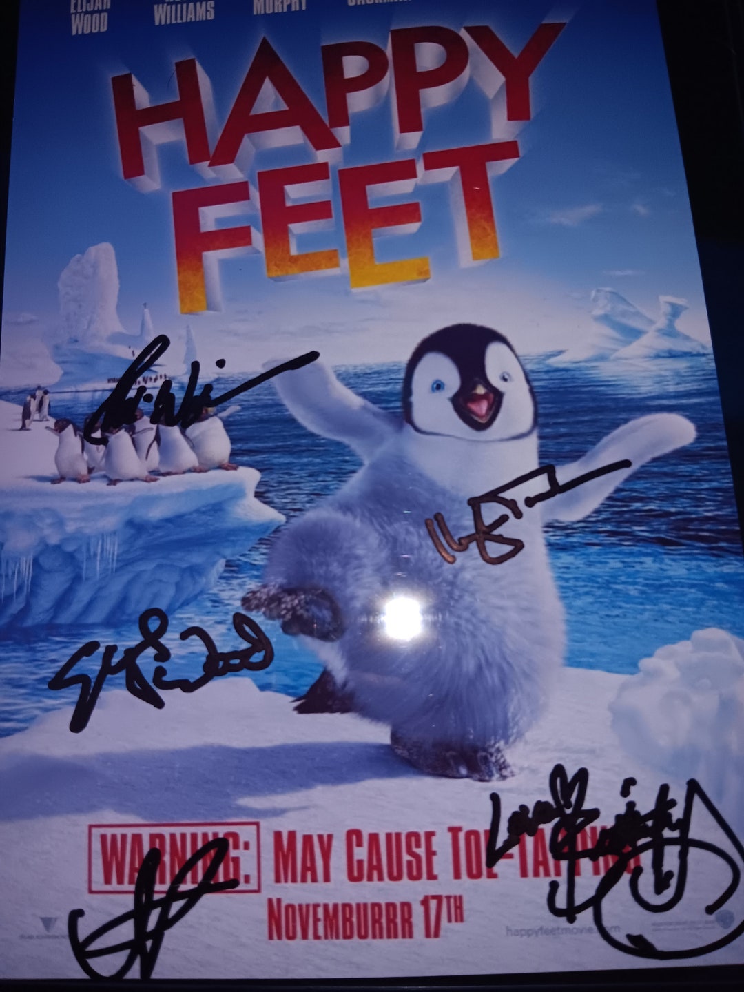 Robin Williams, Brittany Murphy, Elijah Wood, Hugh Jackman, Nicole ...