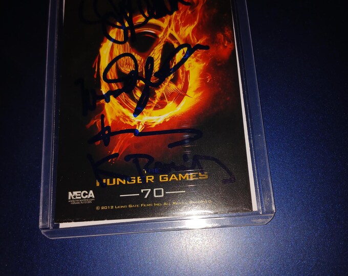 Jennifer Lawrence, Woody Harrelson, Lenny Kravitz Autographed Hunger ...