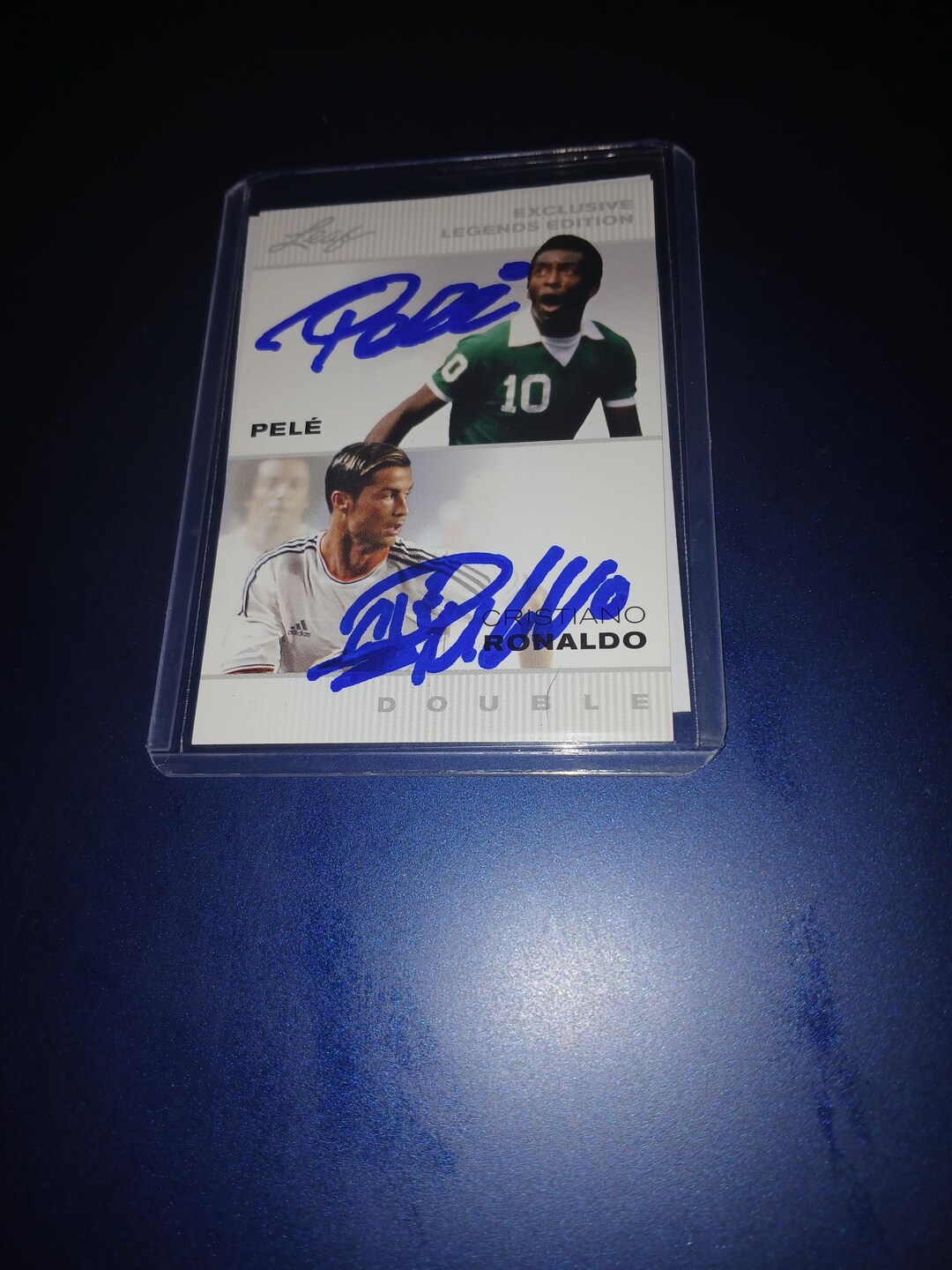 Cristiano Ronaldo, Pele Autographed Card With Coa - Etsy