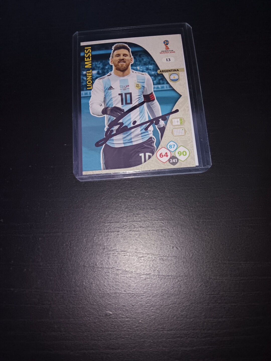 Lionel Messi Autographed Card With Coa - Etsy
