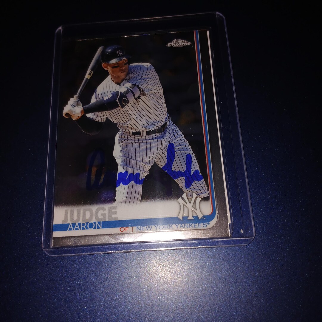 Aaron Judge Autographed Card With Cert - Etsy
