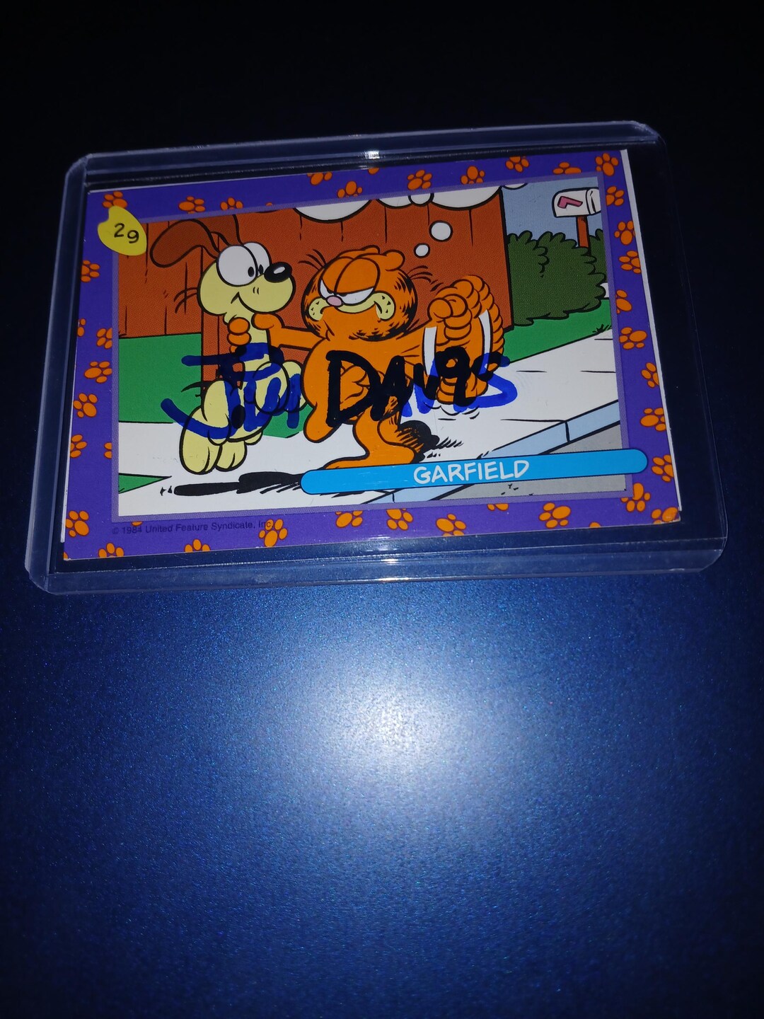 Jim Davis Autographed Garfield Card With Coa - Etsy