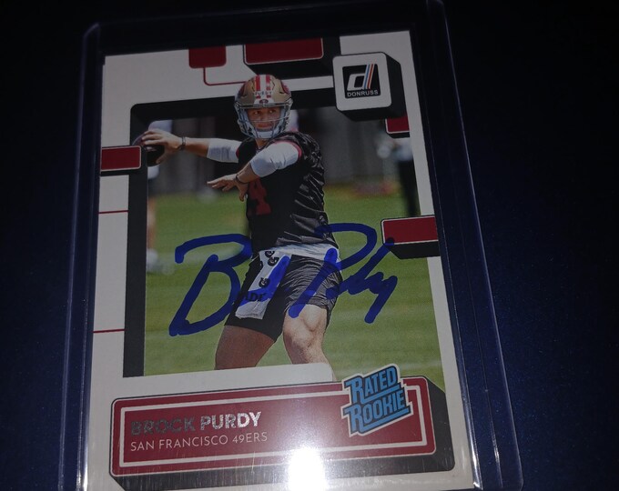 Brock Purdy Autographed Rookie Card With Cert - Etsy