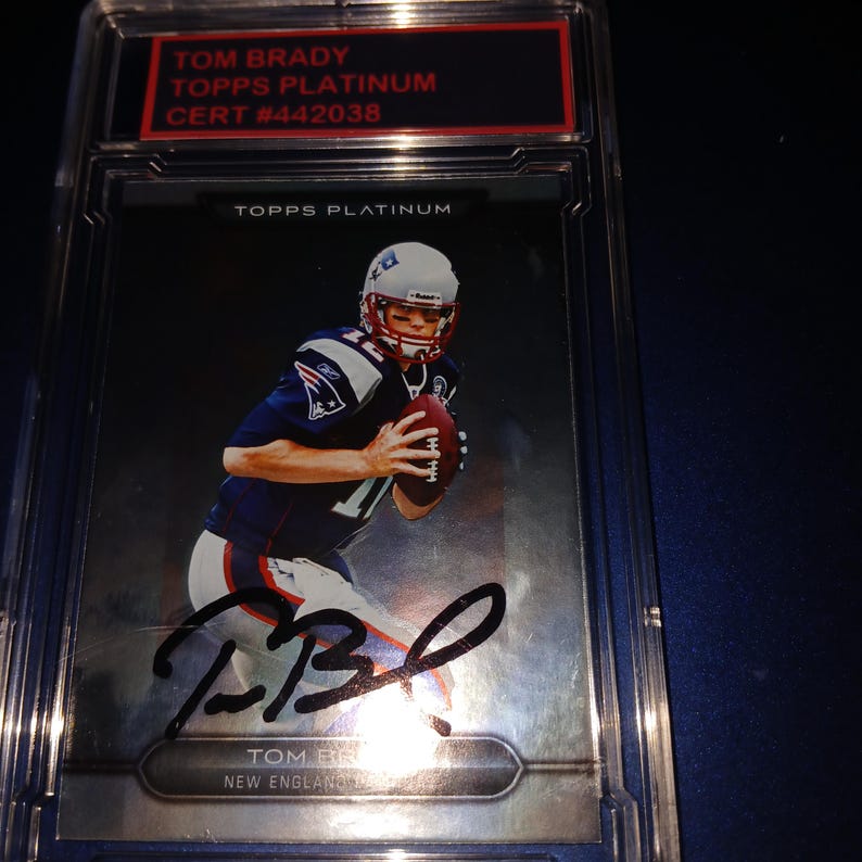Tom Brady Autographed Card With Cert - Etsy