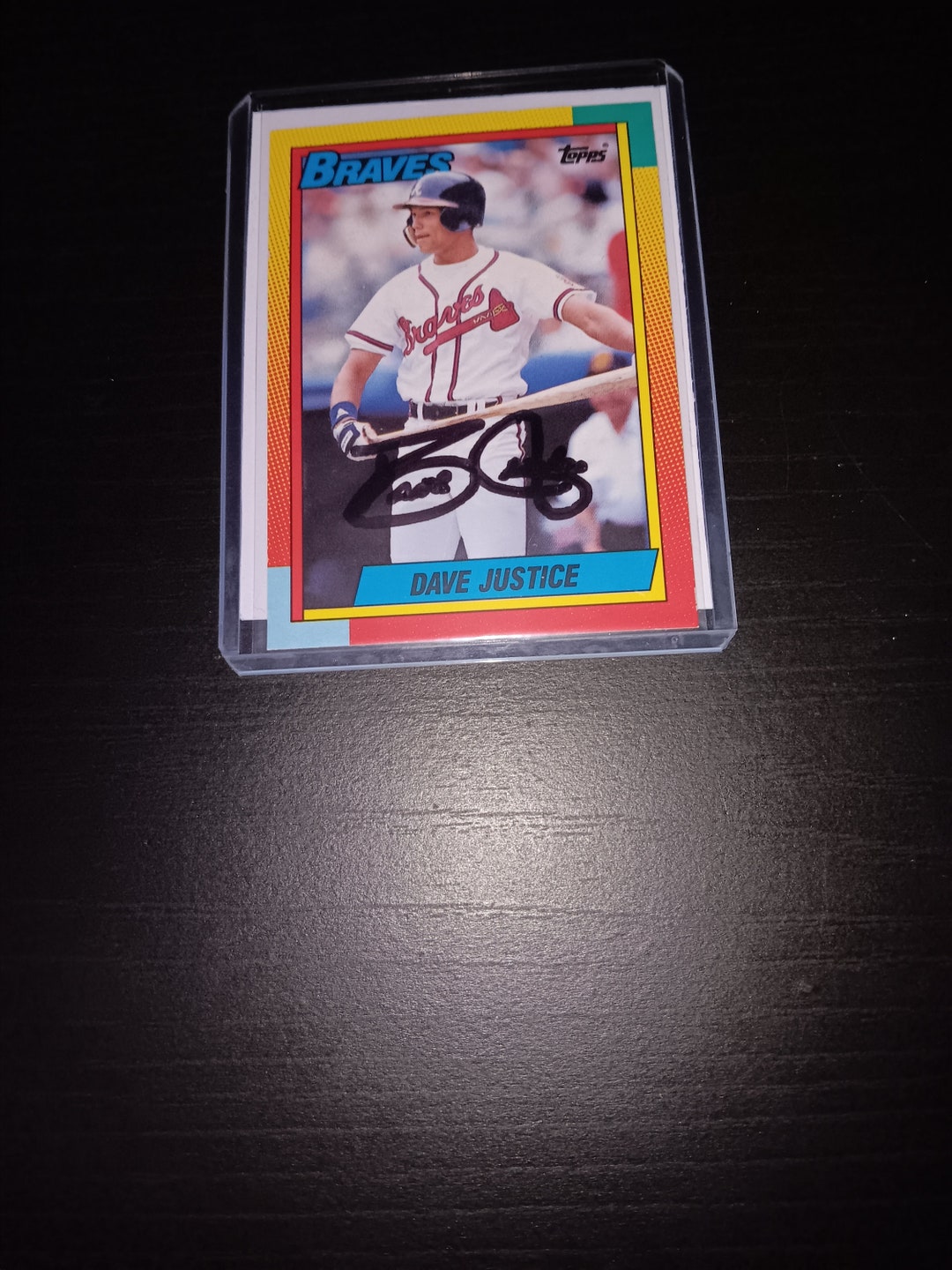 David Justice Autographed Rookie Card With Coa - Etsy