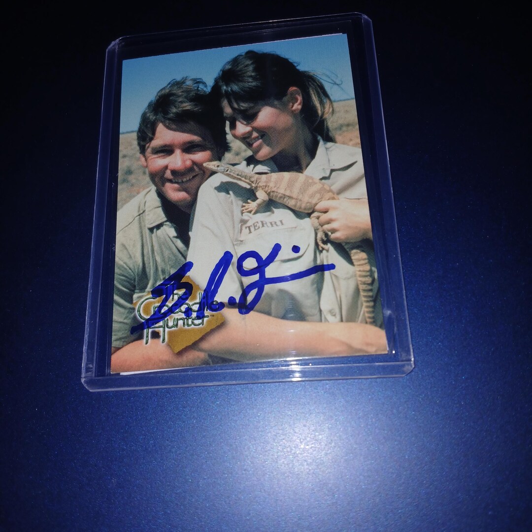 Steve Irwin Autographed Card With Coa - Etsy