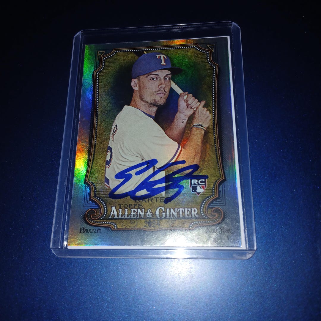 Evan Carter Autographed Rookie Card With Coa - Etsy