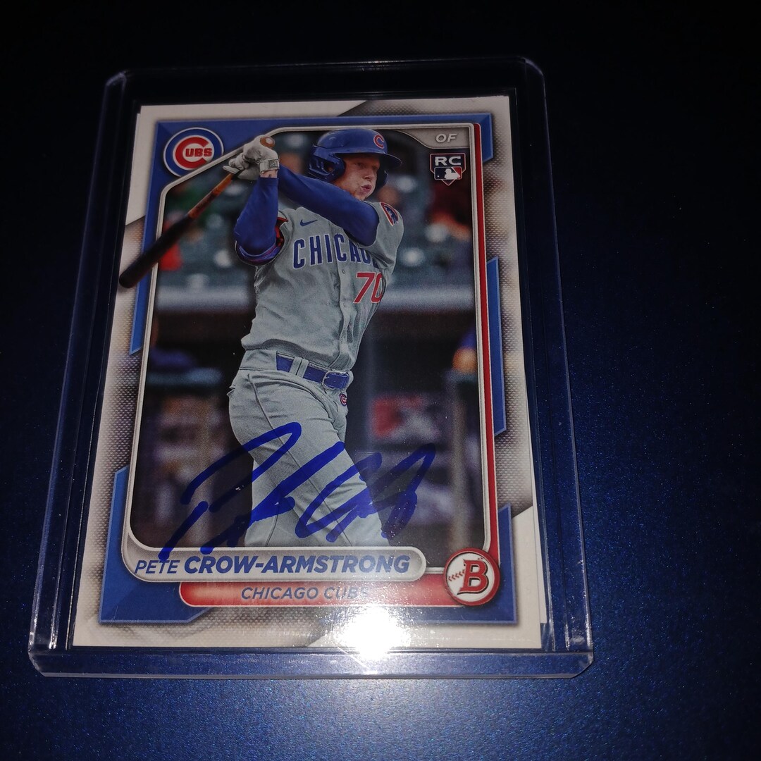 Pete Crow Armstrong Autographed Rookie Card With Cert - Etsy