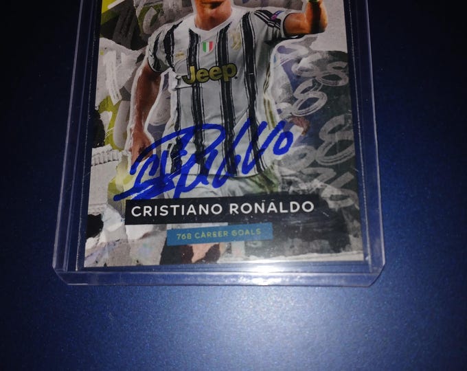 Cristiano Ronaldo Autographed Card With Coa - Etsy