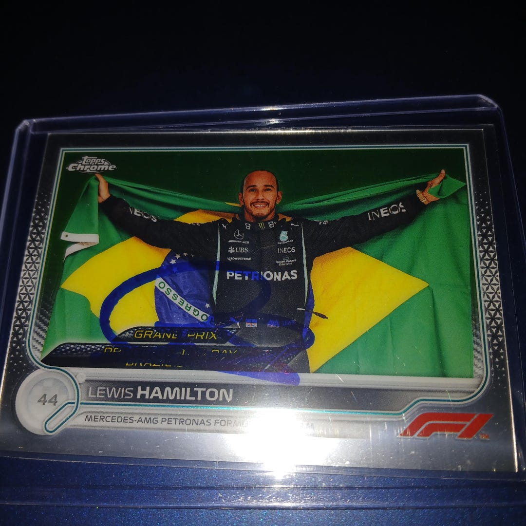 Lewis Hamilton Autographed Card With Cert - Etsy