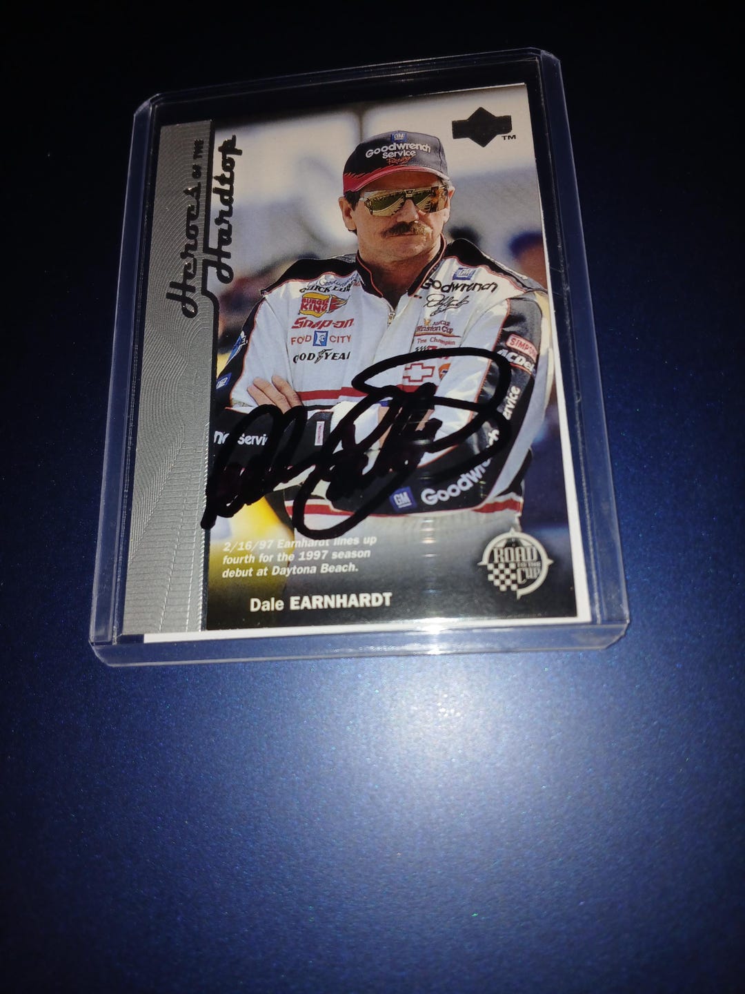 Dale Earnhardt Sr Autographed Card With Coa. - Etsy