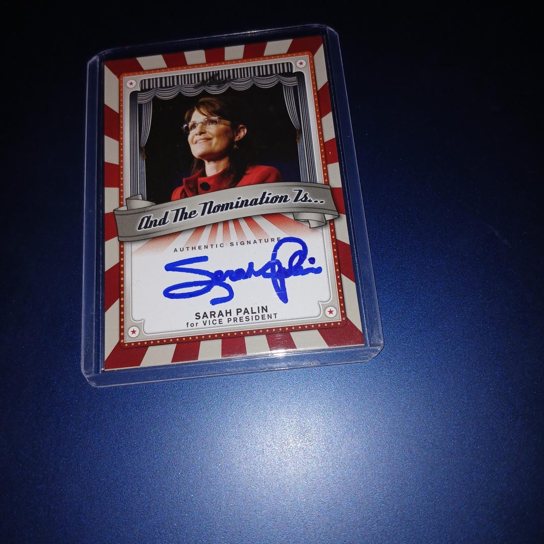 Sarah Palin Certified Autographed Card. - Etsy