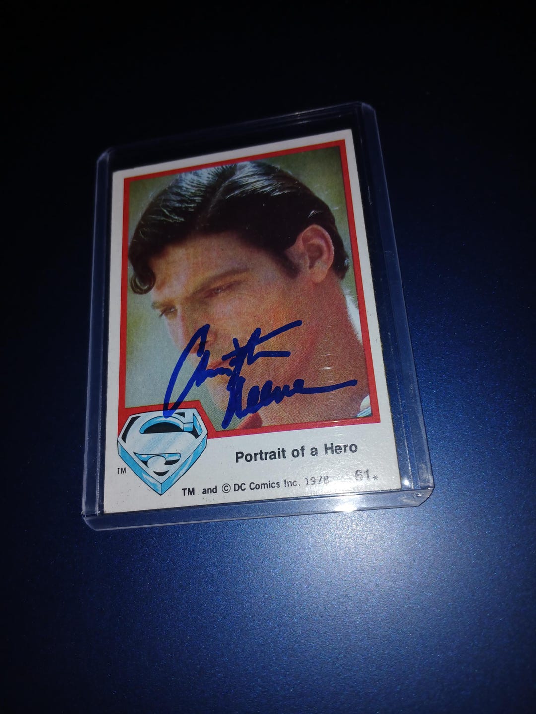 Christopher Reeve Autographed Superman Card With Coa - Etsy