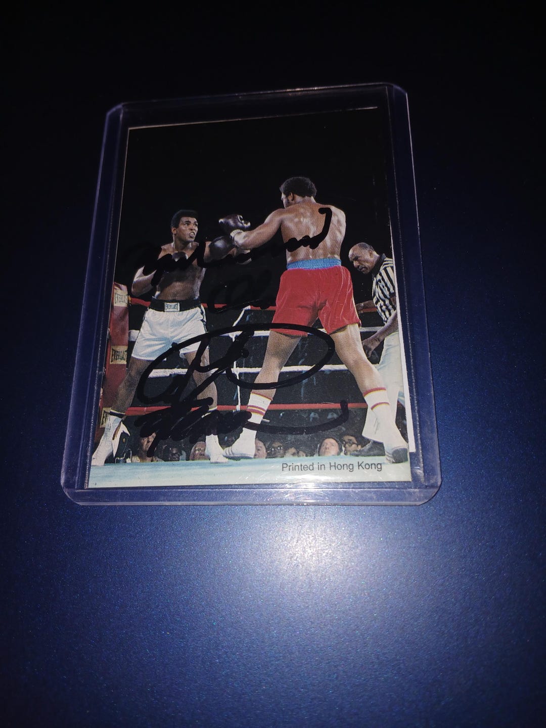 Muhammad Ali, George Forman Autographed Card With Coa - Etsy