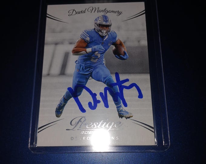 David Montgomery Autographed Card With Cert - Etsy