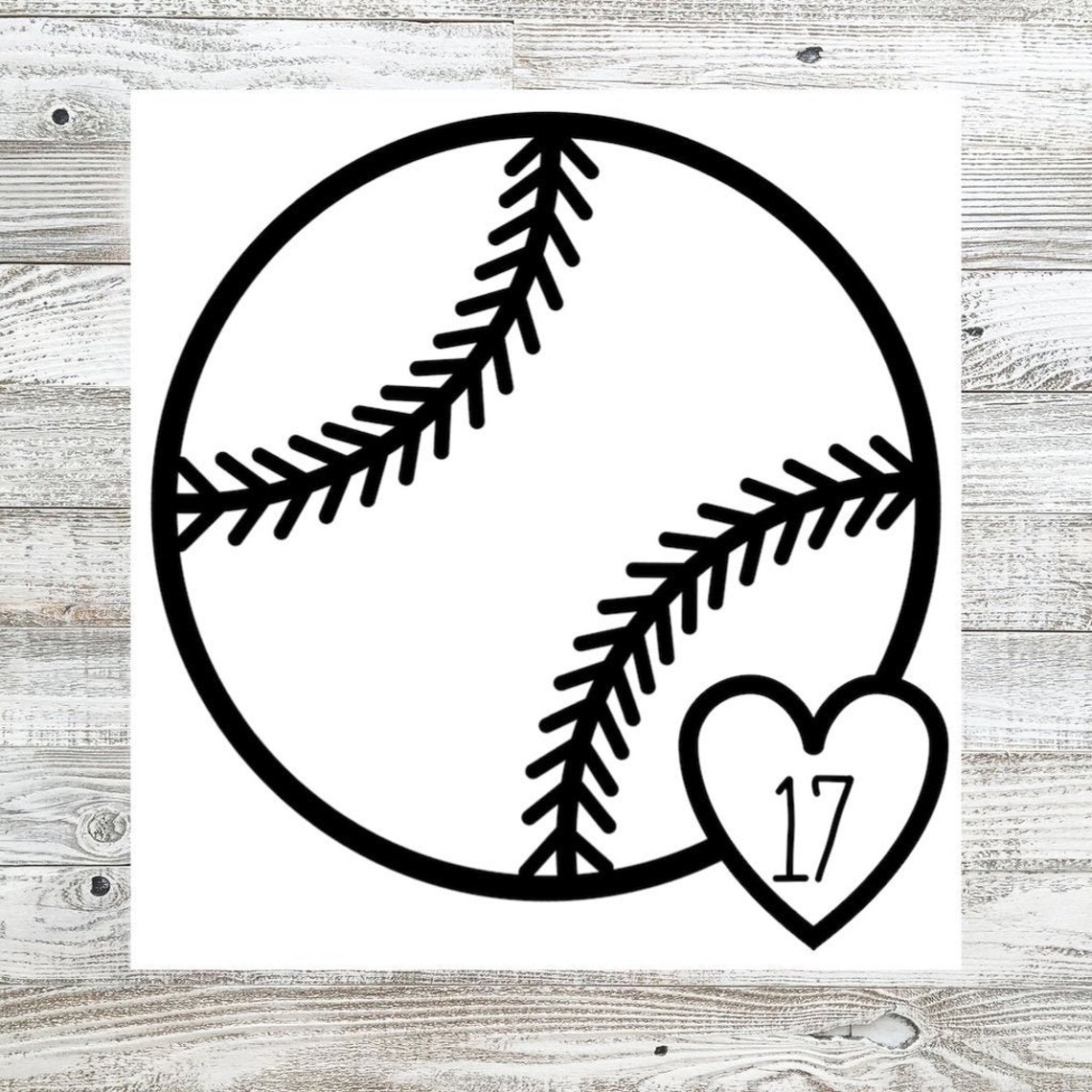 Baseball Decal - FREE SHIPPING - Etsy