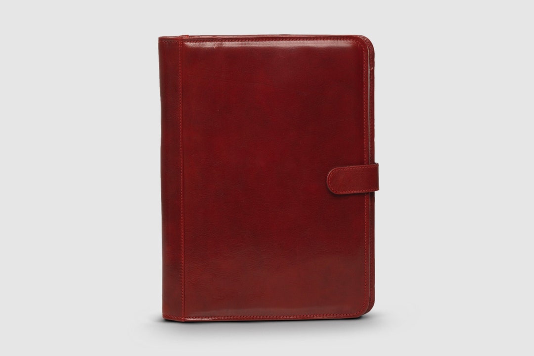Imperial Red - Clip on Leather Compendium - Etsy
