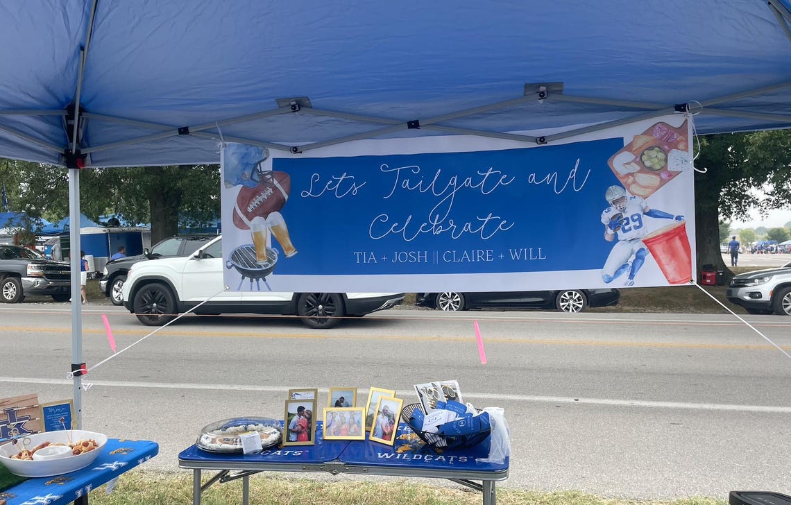 Custom Tailgate Banner | Personalized Football Party Sign | Digital ...