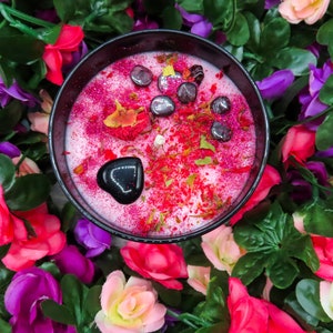 Persephone's Descent: Intention Candle With Pomegranate Flowers ...