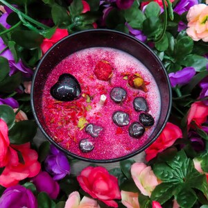 Persephone's Descent: Intention Candle With Pomegranate Flowers ...