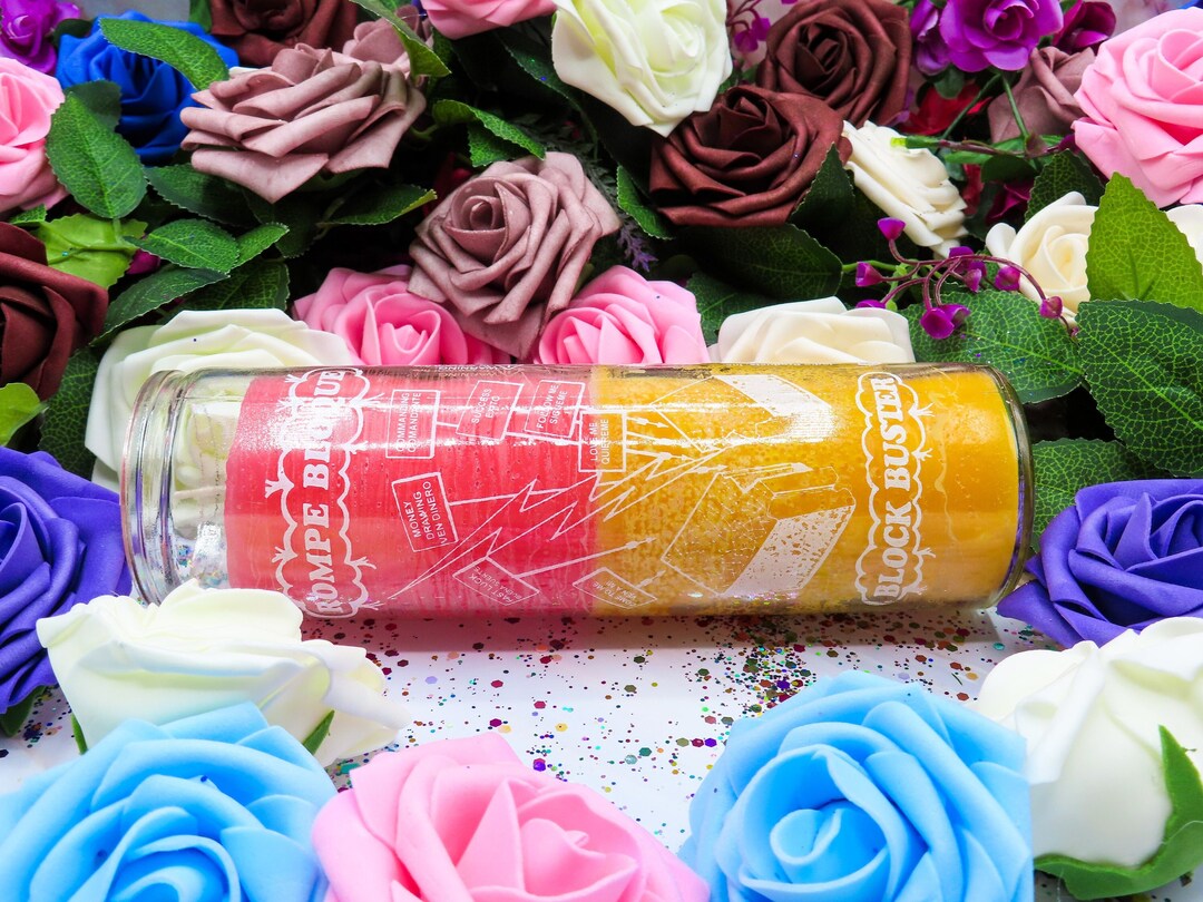 Dressed Pink & Gold Block Buster 7 Day Ritual Candle | Uncrossing Spell ...