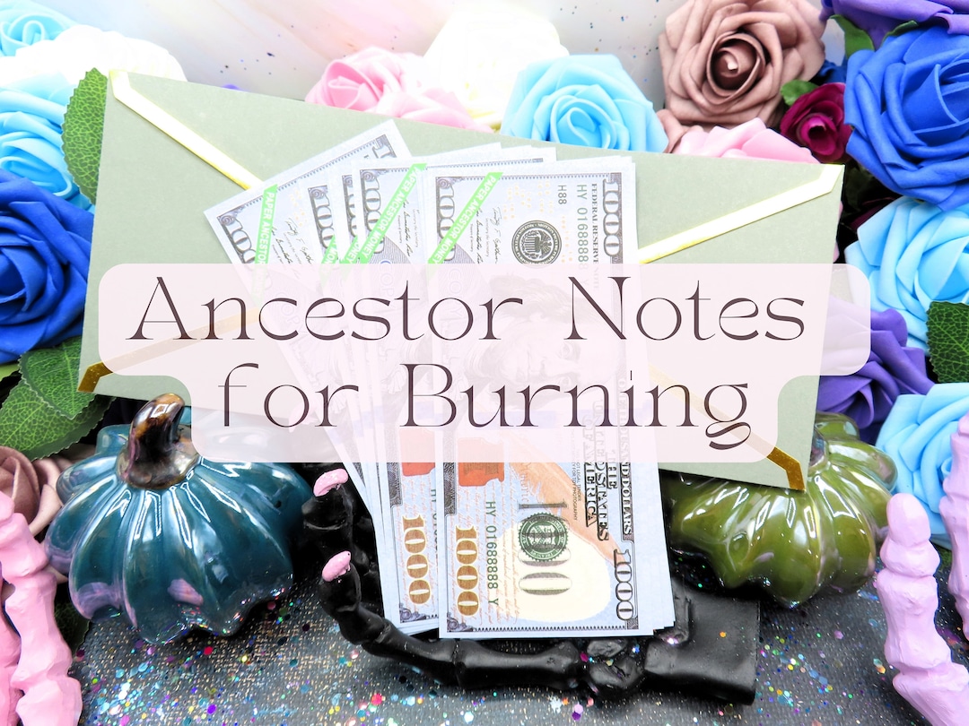Ancestor Notes for Altar Offering | Spirit Money for Burning Ritual ...
