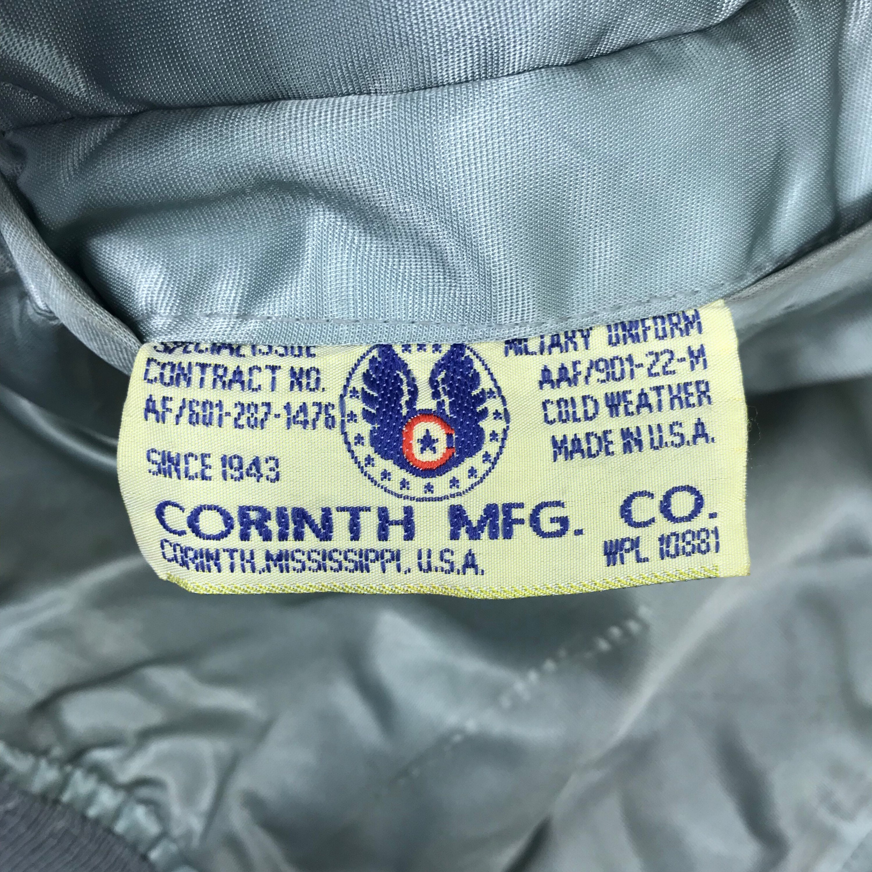 Vintage CORINTH MFG. CO. Bomber Jacket Us Air Force Military Vintage ...