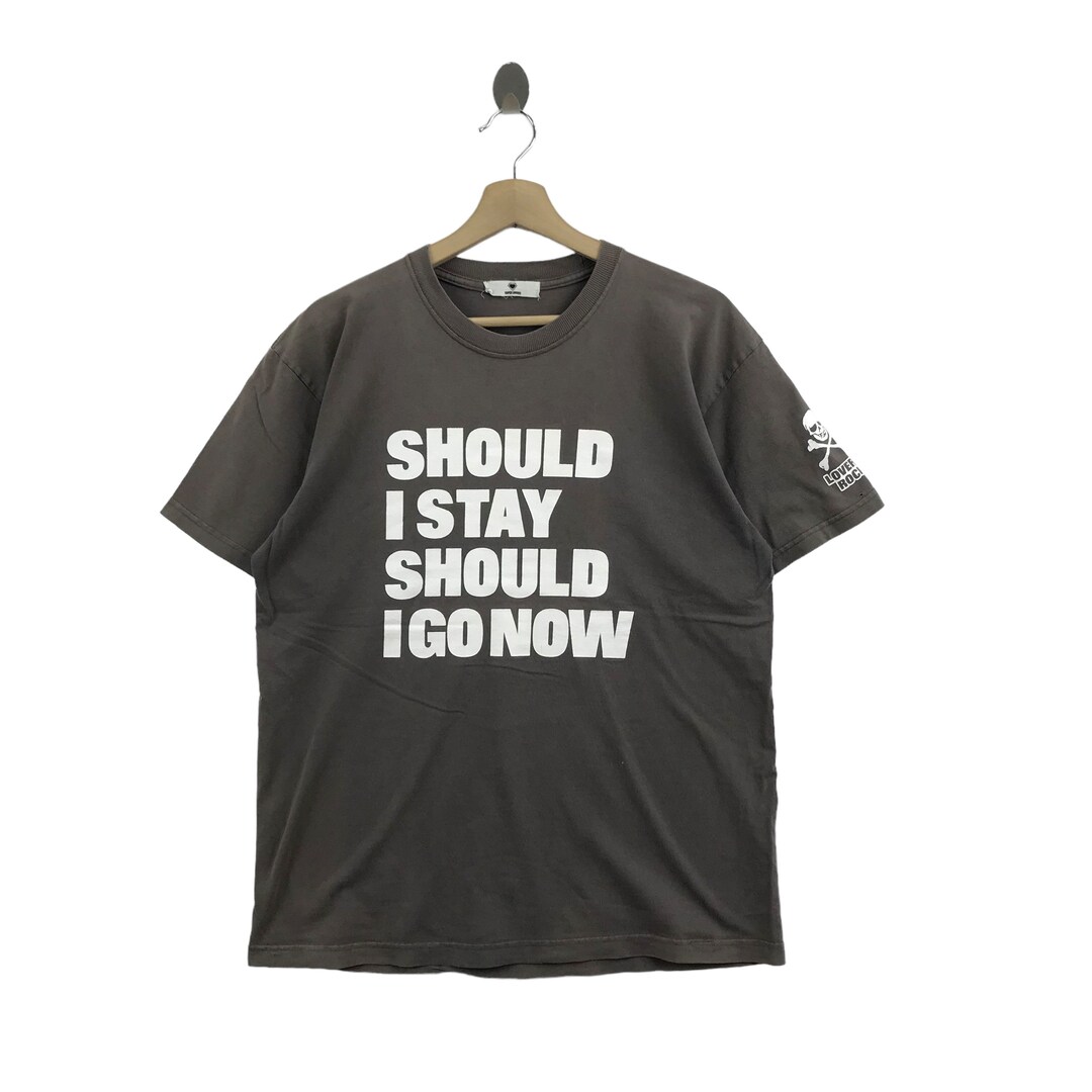 Vintage SUPER LOVERS T-shirt Big Logo Should I Stay Should I Go Now ...