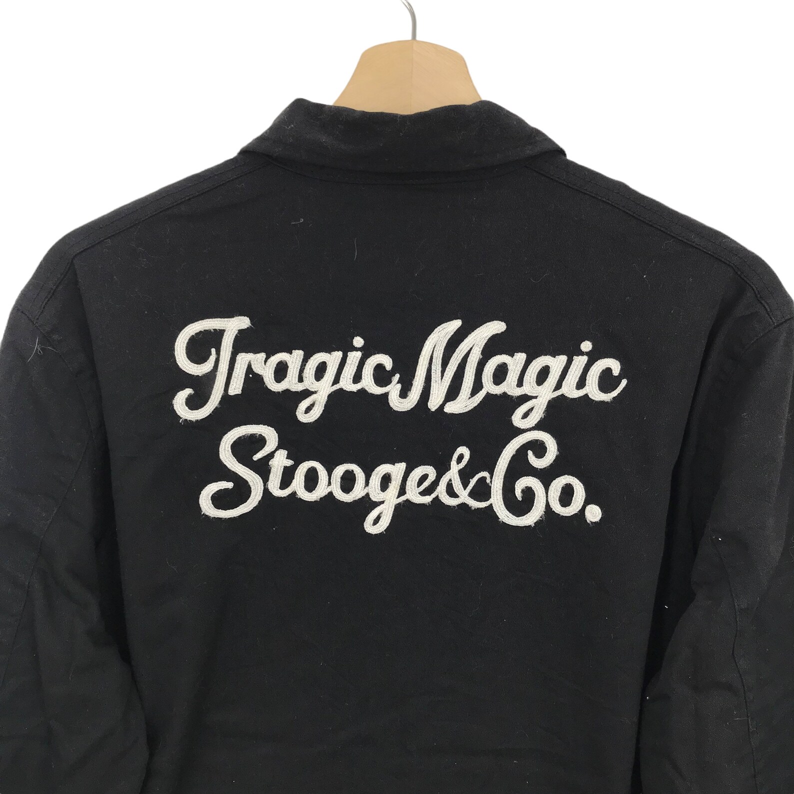 Vintage STOOGE & CO Jacket Motorcycle Workwear Big Logo Embroidery ...