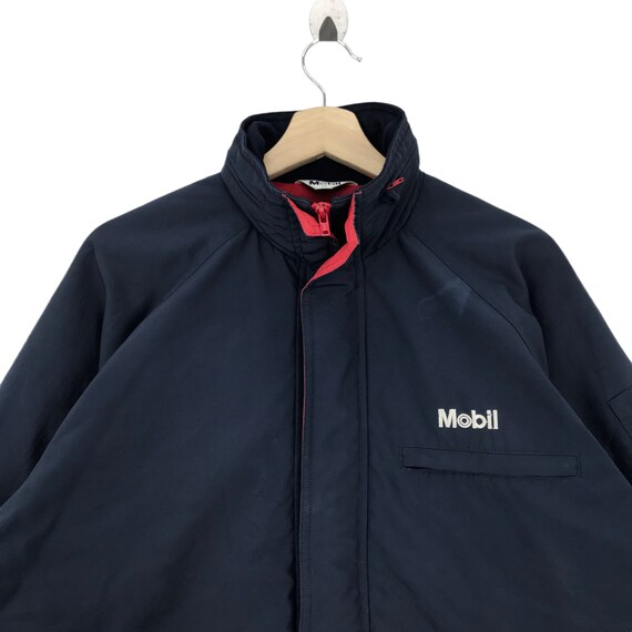 Vintage MOBIL Light Jacket Racing Team Motosports Vin… - Gem