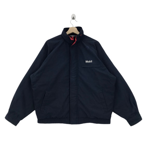 Vintage MOBIL Light Jacket Racing Team Motosports Vin… - Gem