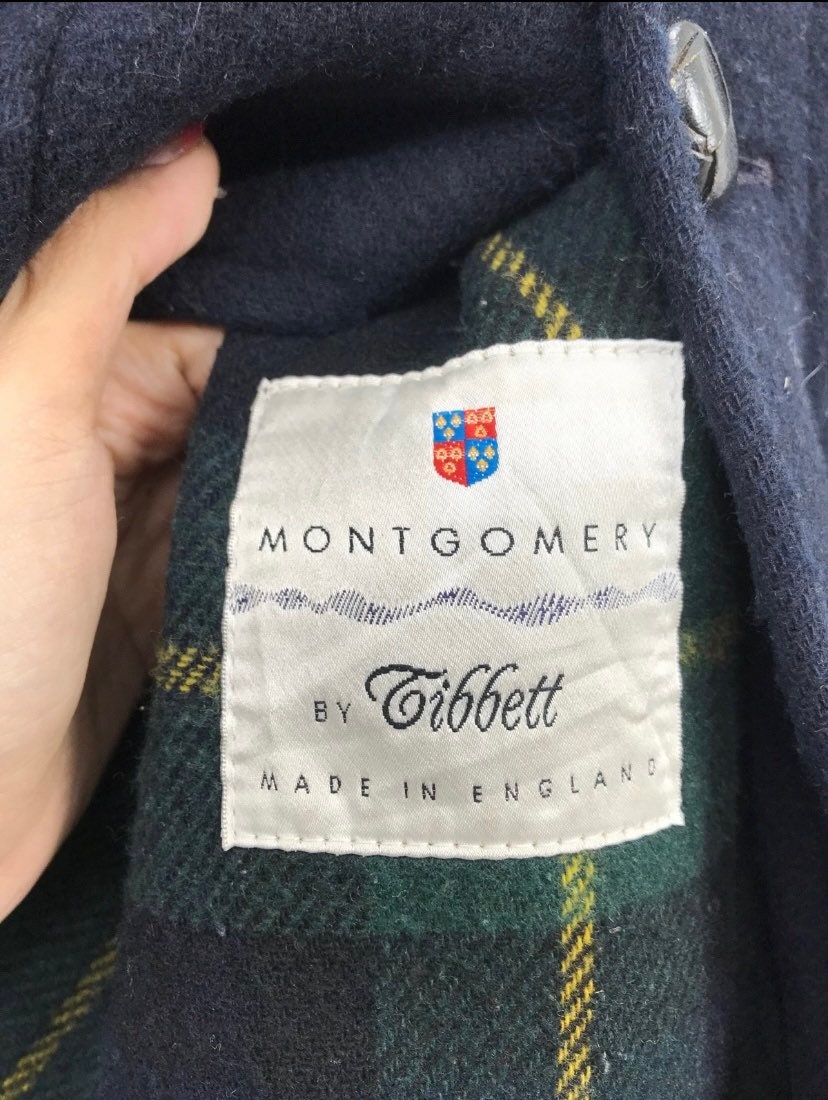 Vintage MONTGOMERY by Tibbett Duffle Coat Wool Made in England Vintage ...