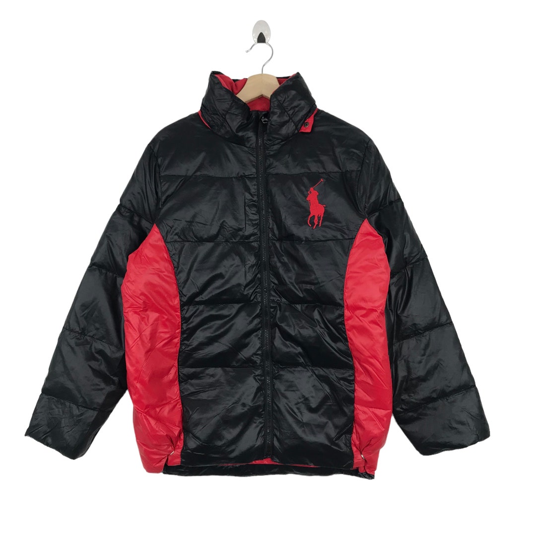 Polo RALPH LAUREN Puffer Jacket Big Pony Logo Streetwear Two Tones ...
