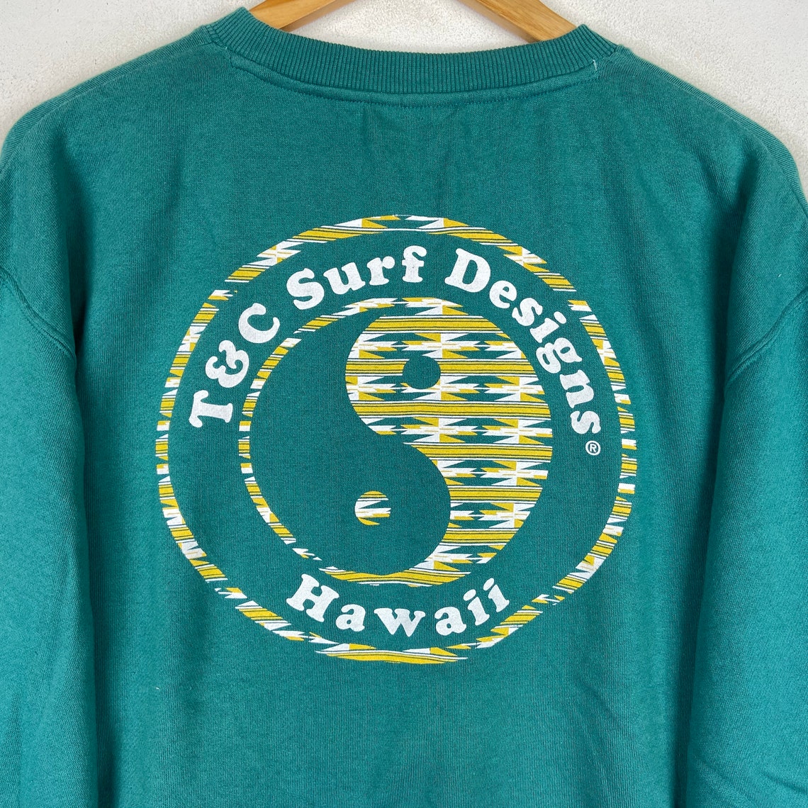 T&C Surf Design Sweatshirt Big Logo Surfboards Style Streetwear Hawaii ...