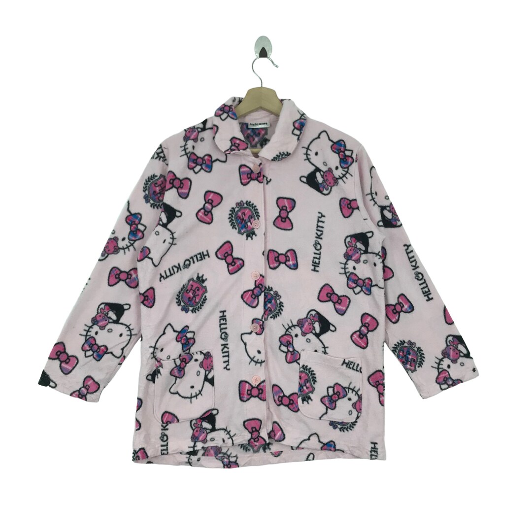 Hello Kitty Fleece Sherpa Fullprint Logo Japanese Sanrio - Etsy
