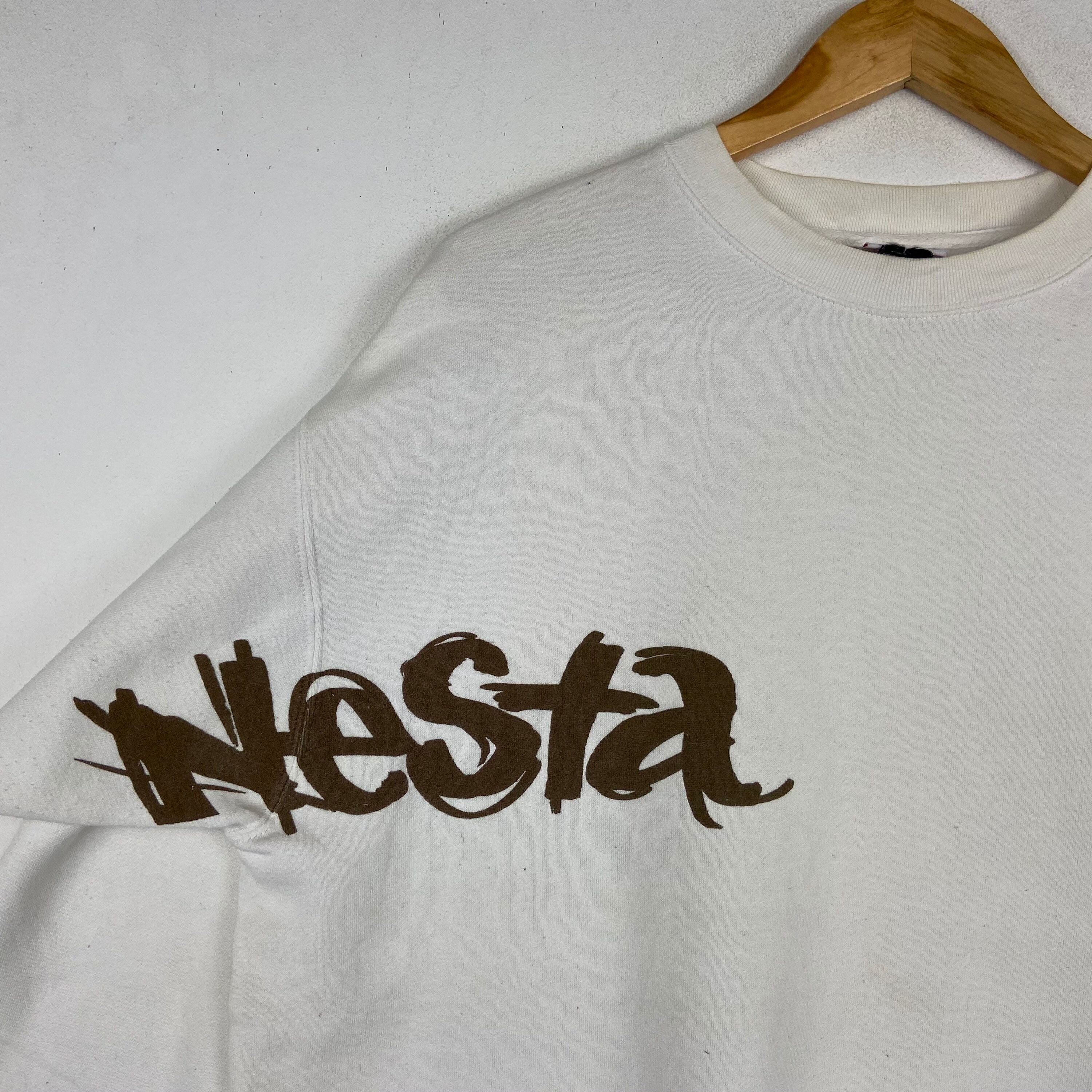 Rare Vintage NESTA Brand Sweatshirt Big Logo Made in USA Pullover ...
