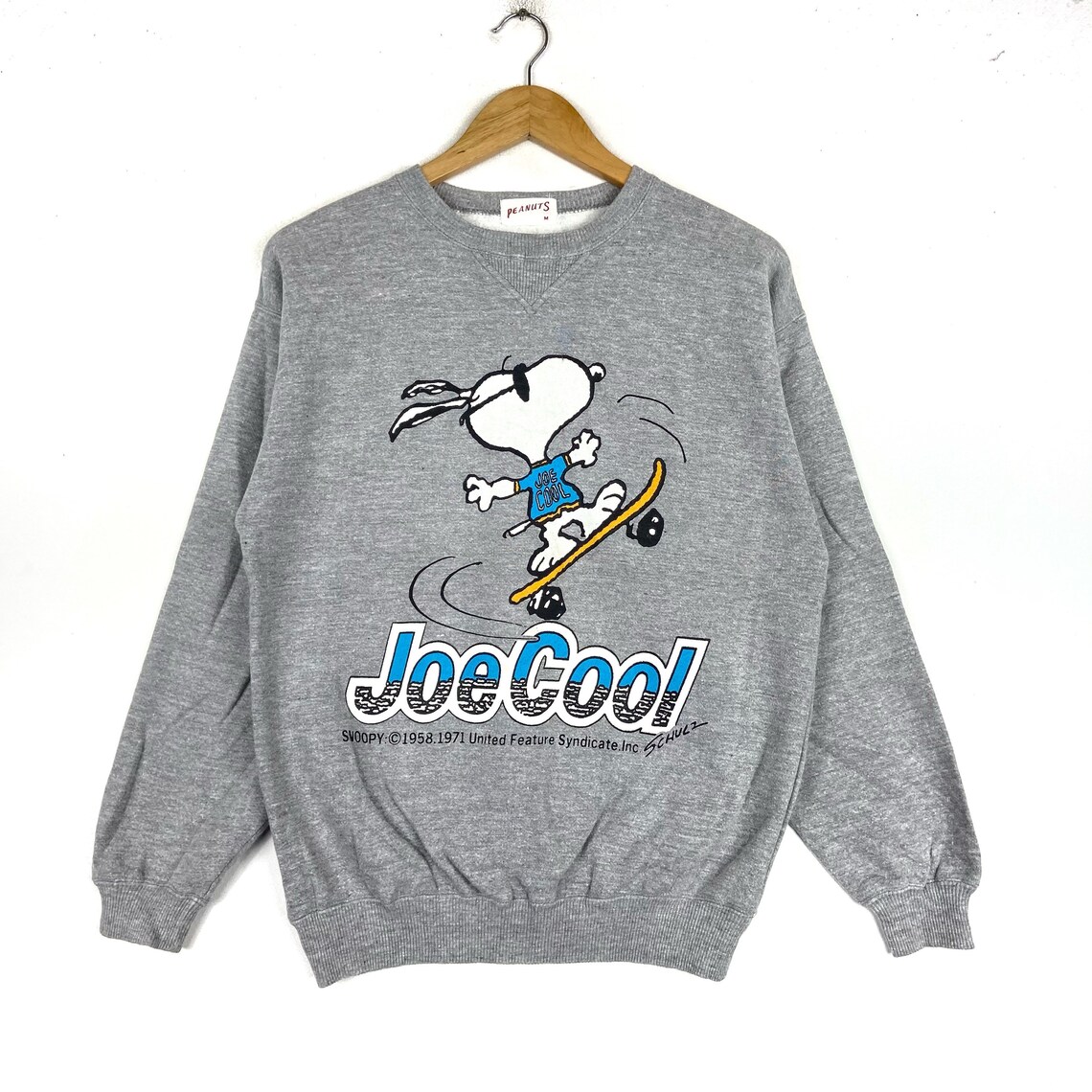 Vintage Peanuts Snoopy Joe Cool Woodstock Sweatshirt Pullover Jumper ...