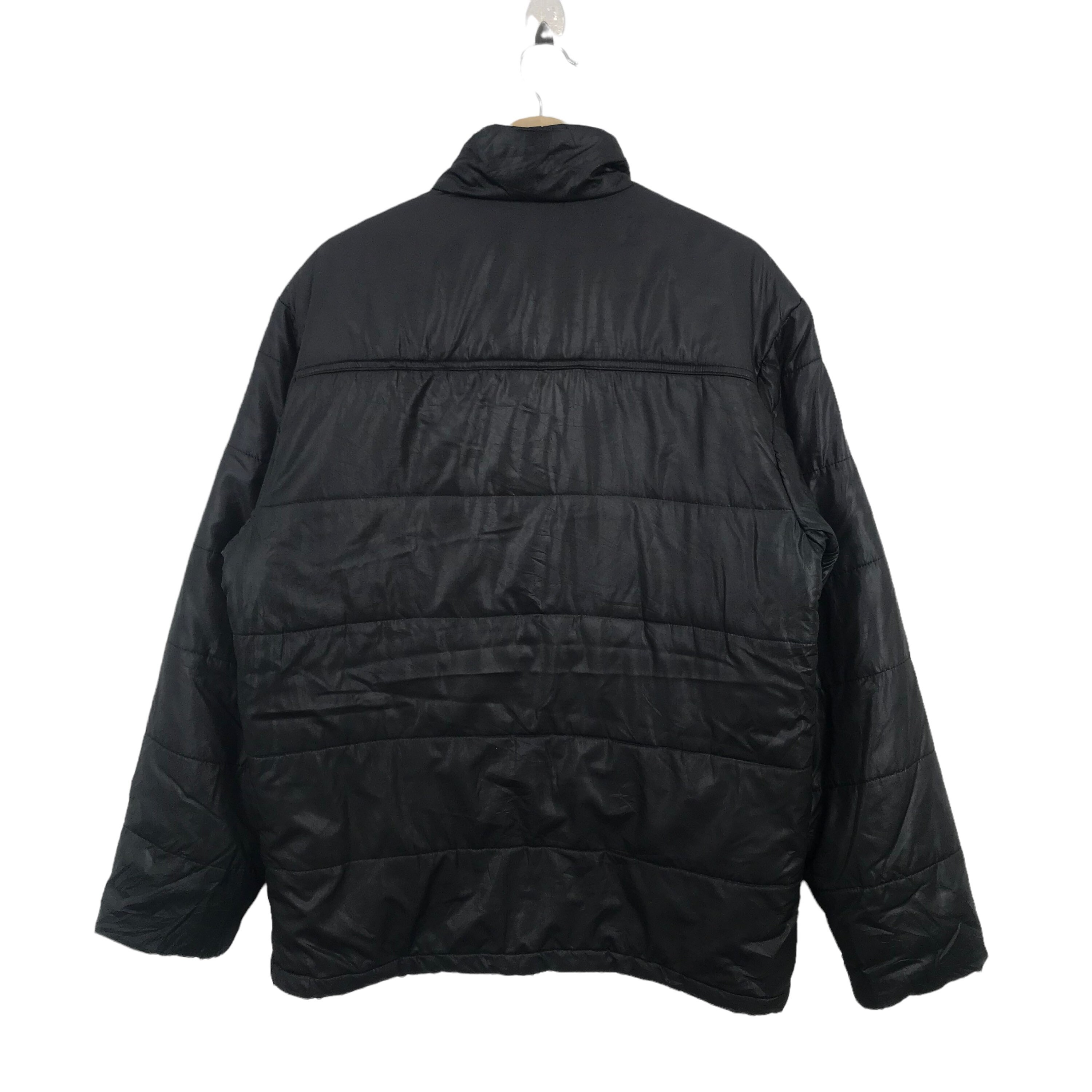 NEW BALANCE Puffer Jacket Small Logo Full Zipper Hiphop Swag Streetwear ...