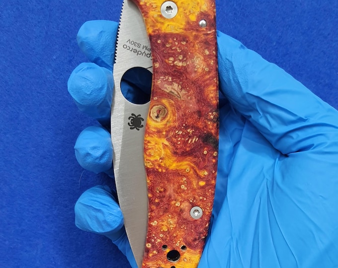 Spyderco Bodacious Stablized Scales. - Etsy
