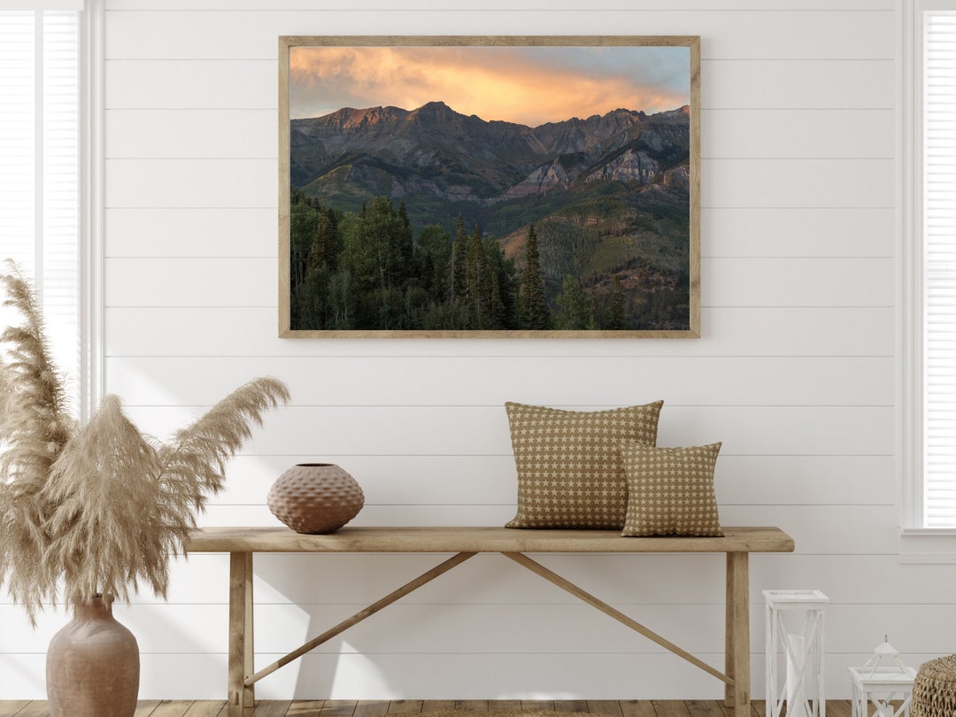 San Juan Mountain Wall Art, San Juan Mountain Print, Sunset Over San ...