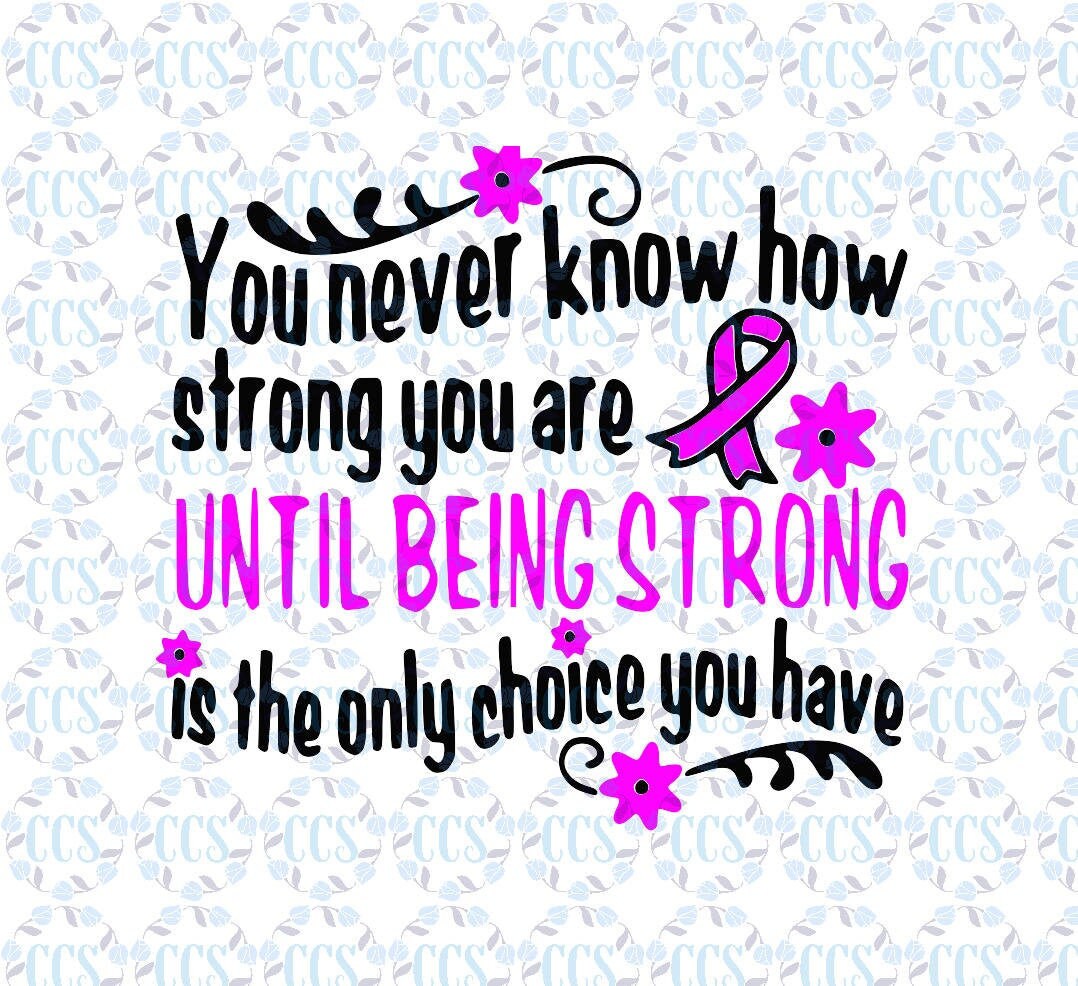 Digital Art & Collectibles Pink Ribbon svg breast cancer svg You Never ...